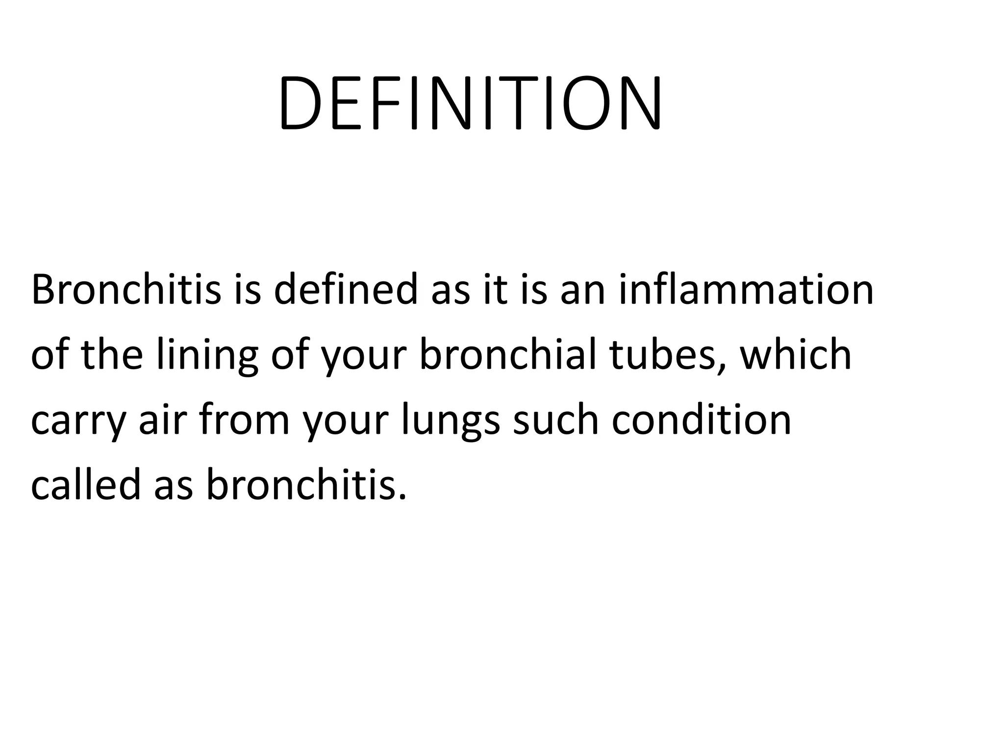 Bronchitis | PPT