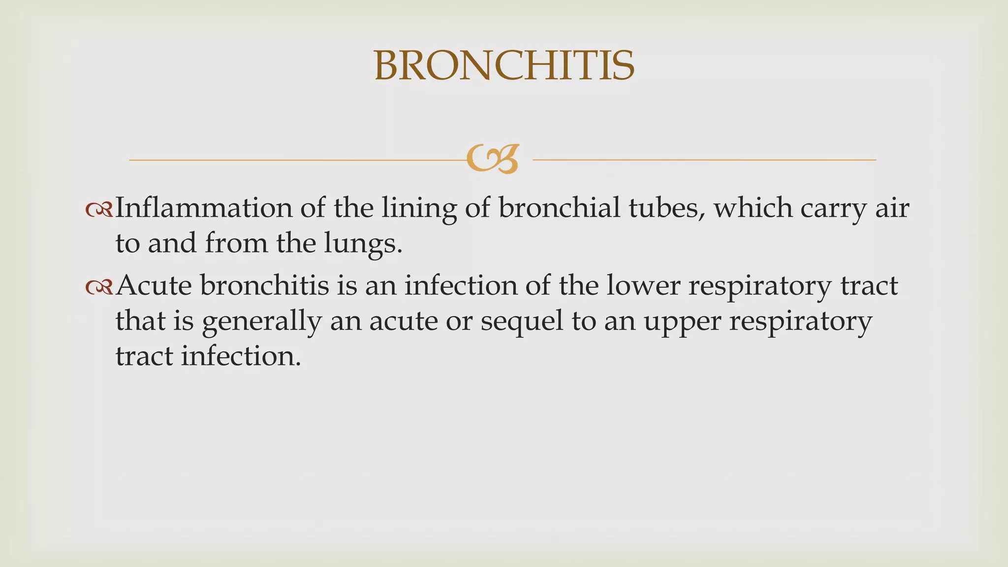 Bronchitis | PPT