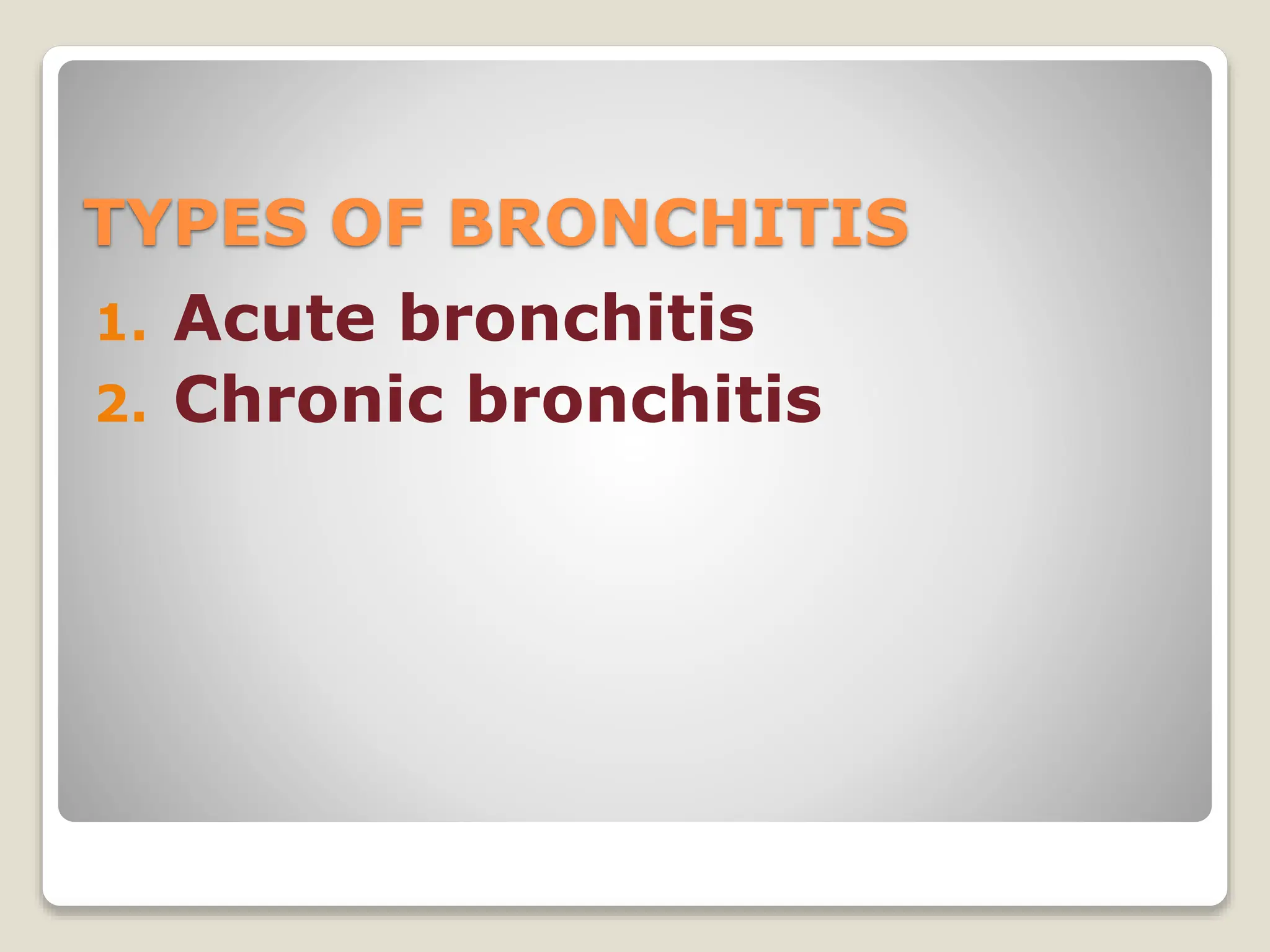 bronchitis Bronchitis is a condition that develops when the airways in ...