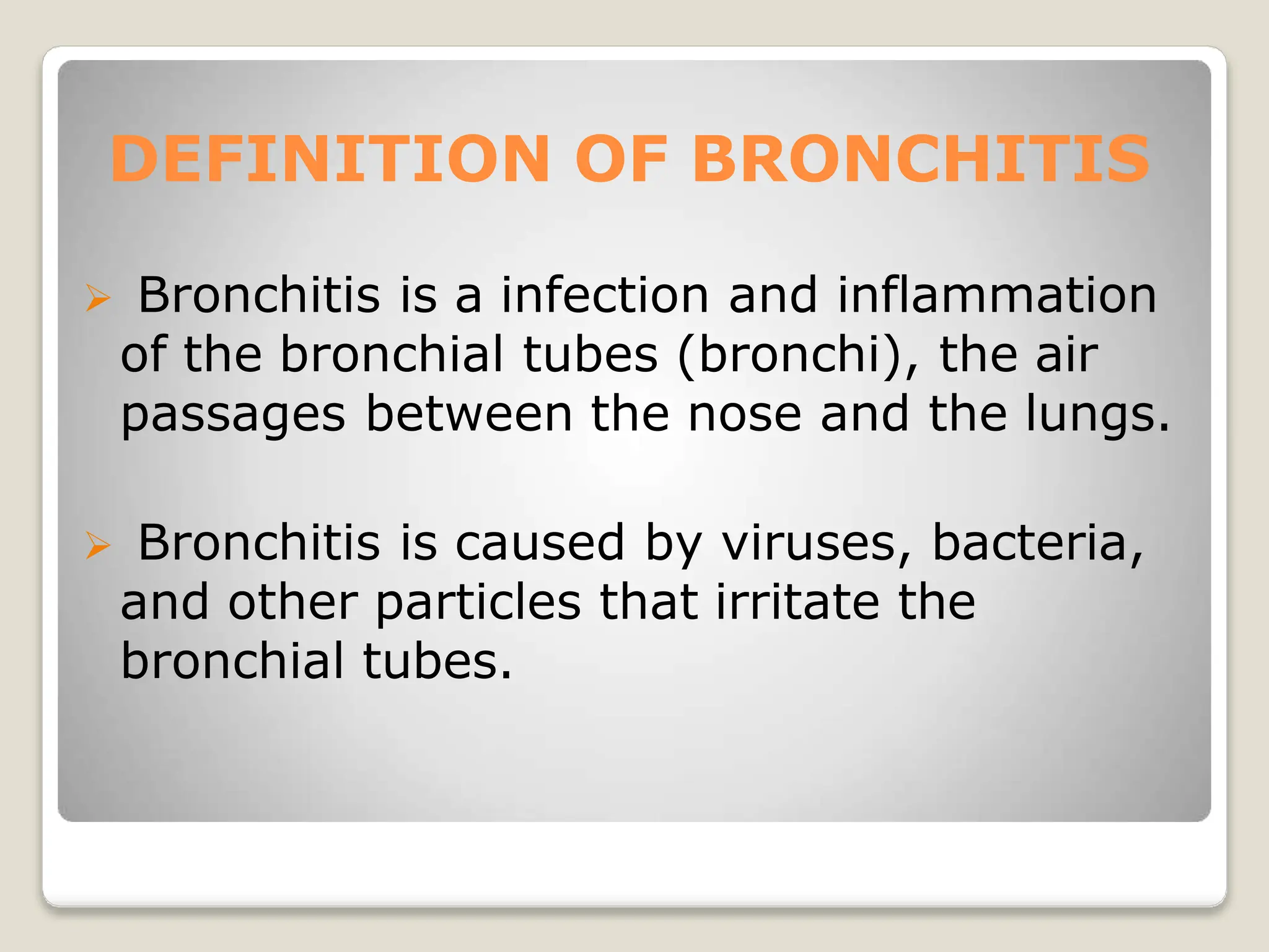 lower respiratory infections (bronchitis) | PPTX
