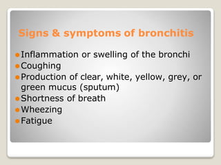lower respiratory infections (bronchitis) | PPTX