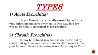 BRONCHITIS (Respiratory inflammatory disease) | PPTX