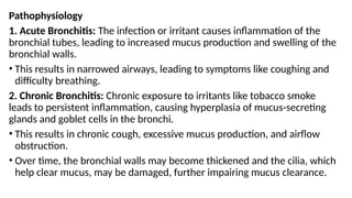 BRONCHITIS: is an inflammation of the bronchial tubes, which carry air ...