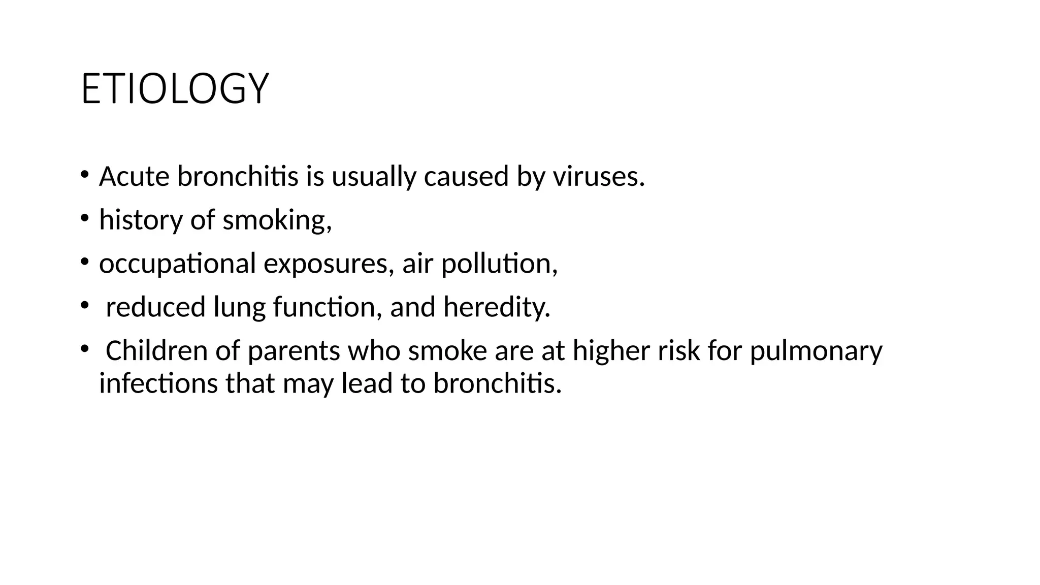 BRONCHITIS second bsc nursing msn-I topic | PPTX
