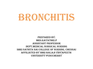 chapter-IV RESPIRATORY SYSTEM Bronchitis.ppt