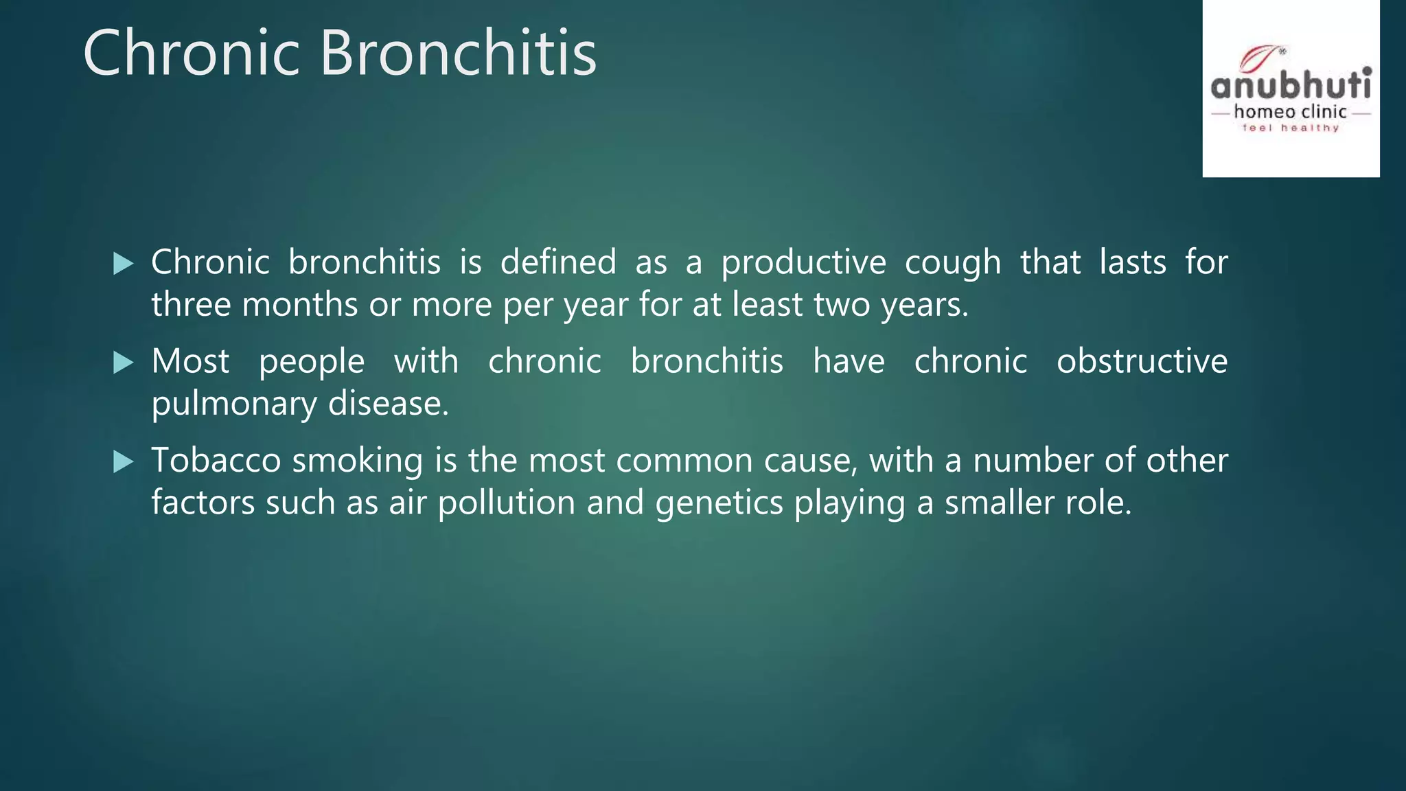 Acute and Chronic Bronchitis and Homeopathy treatment | PPTX