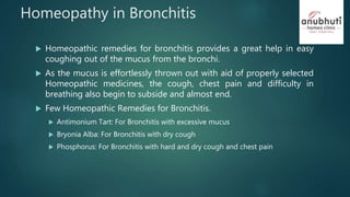 Acute and Chronic Bronchitis and Homeopathy treatment | PPTX