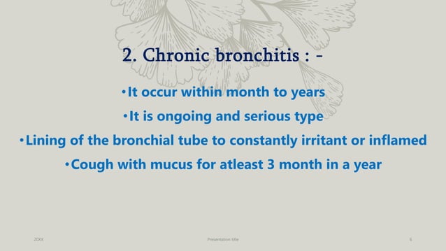 bronchitis, definition , etiology, clinics manifestations ...