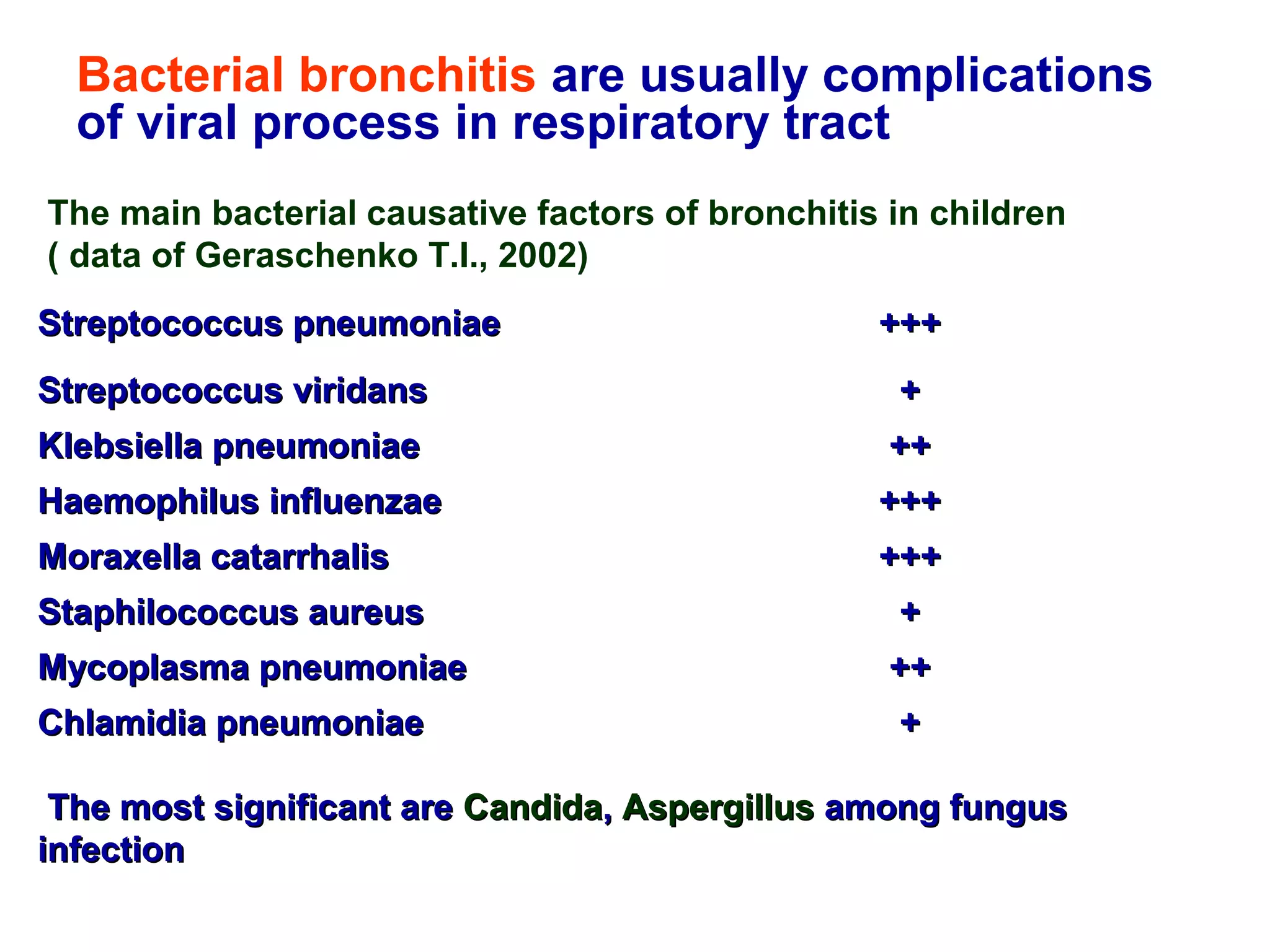 Bronchitis lecture in children | PPT