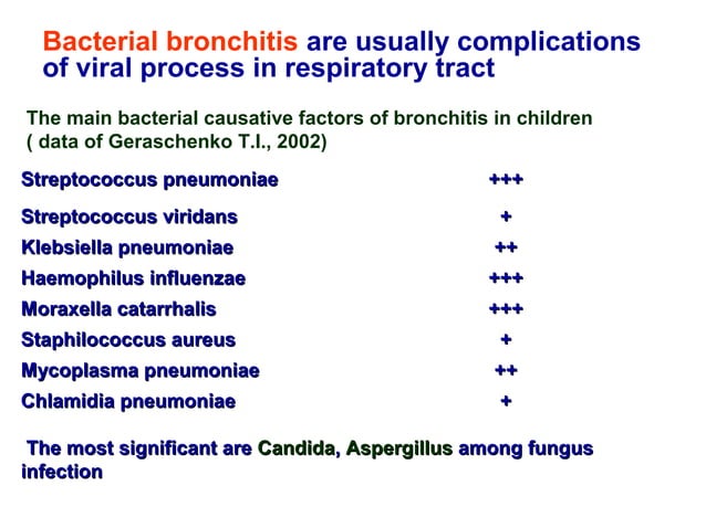 Bronchitis lecture in children | PPT