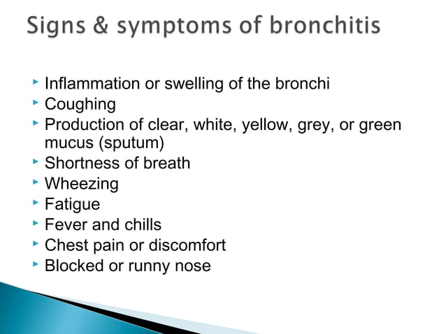 Bronchitis | PPT | Lung and Respiratory Health | Diseases and Conditions