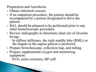 Bronchoalveolar lavage | PPTX