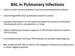 Bronchoalveolar lavage | PPTX