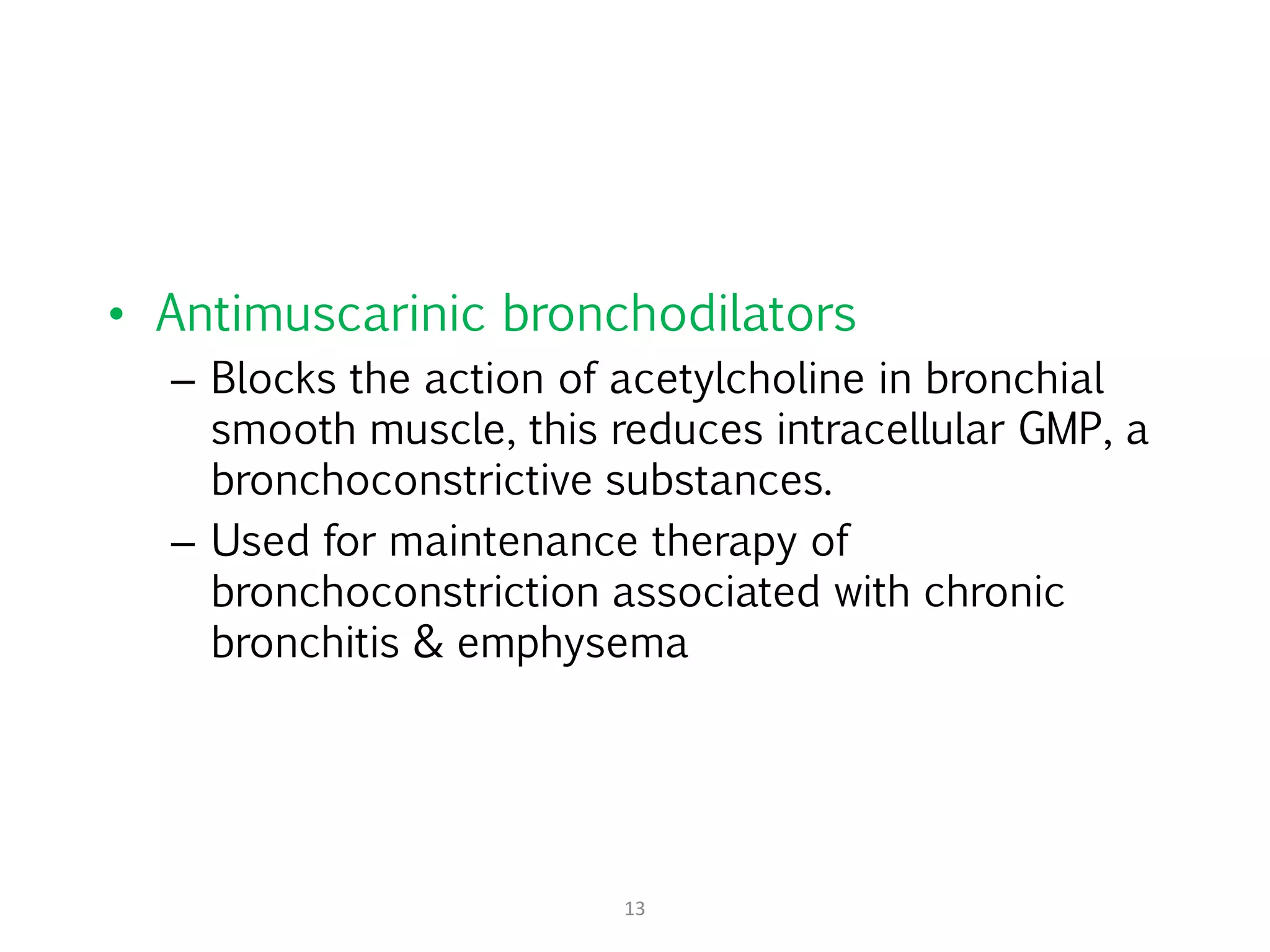 Bronchodilators | PPTX