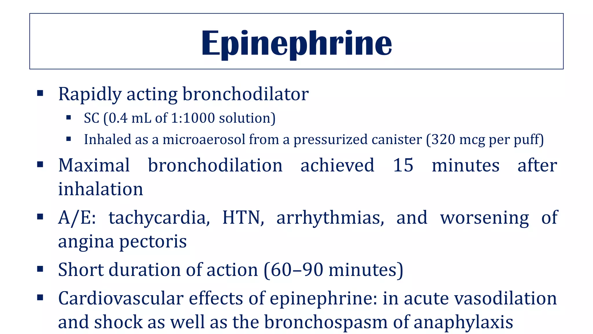 Bronchodilators | PDF