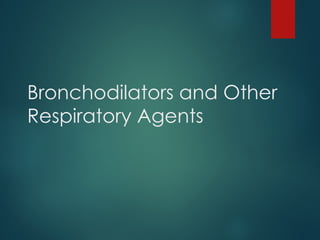 Bronchodilators uses adverse effects_upd.ppt