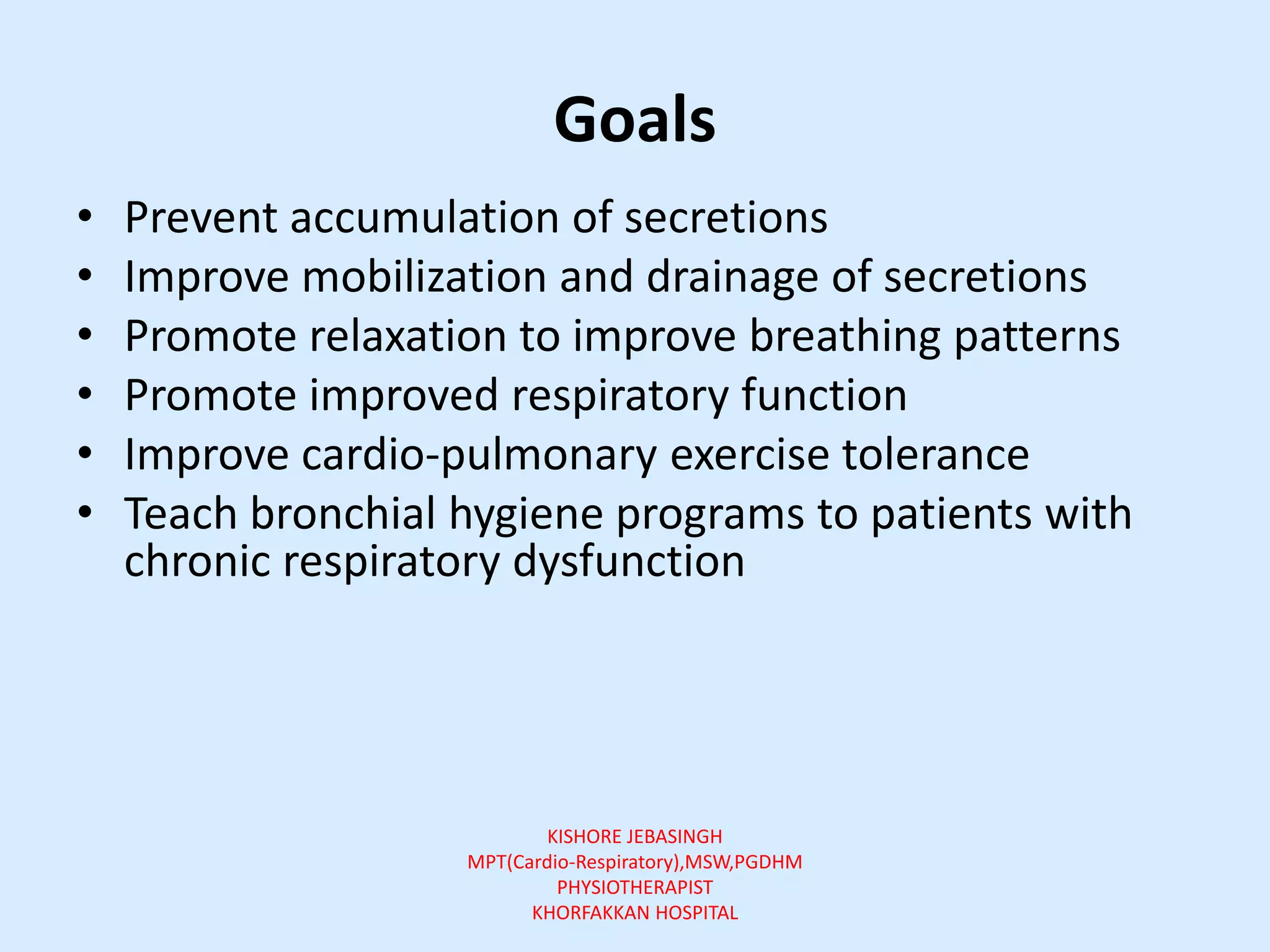 Broncho hygienic techniques. | PPTX