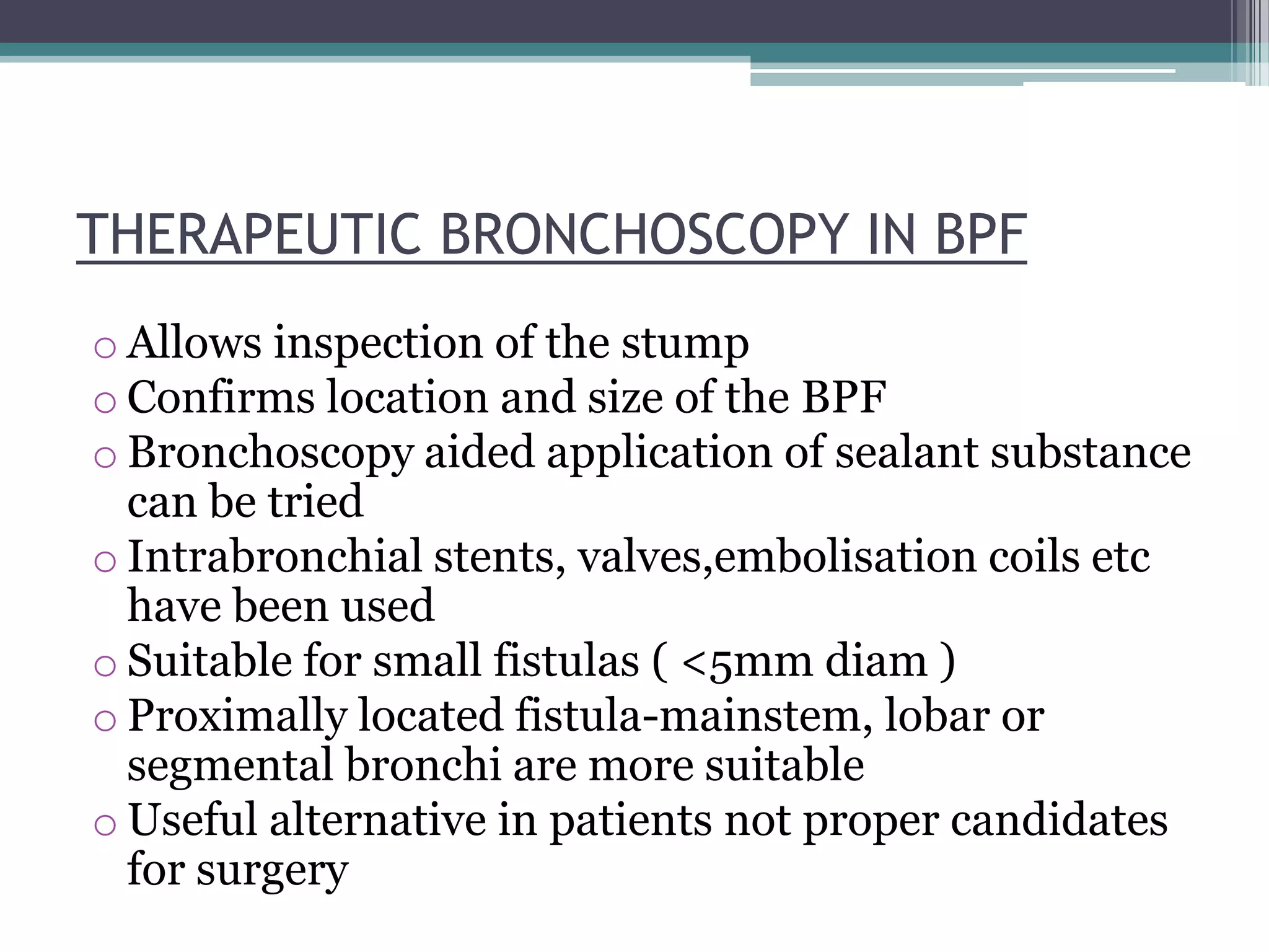 Bronchopleural fistula | PPTX