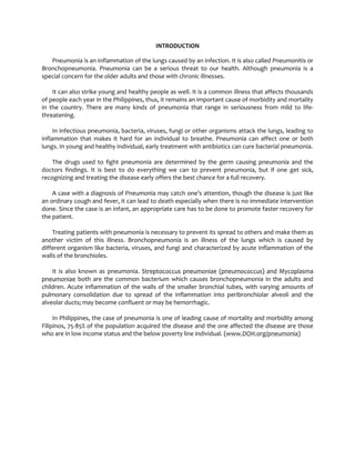 Bronchopneumonia | DOCX