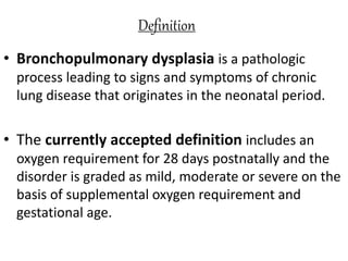 Bronchopulmonary Dysplasia