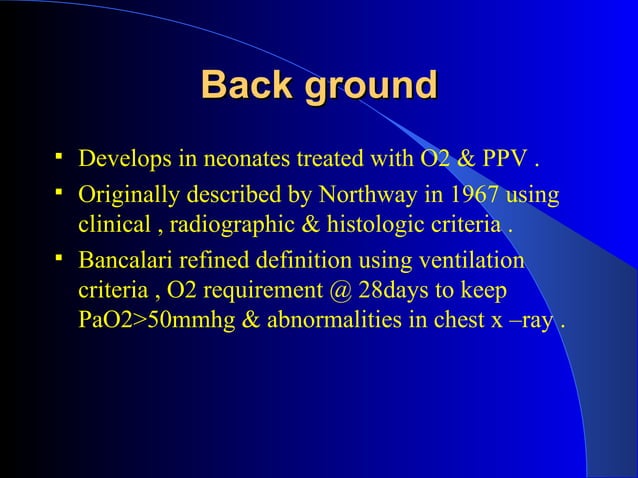 Broncho pulmonary dysplasia(bpd) | PPT | Lung and Respiratory Health ...