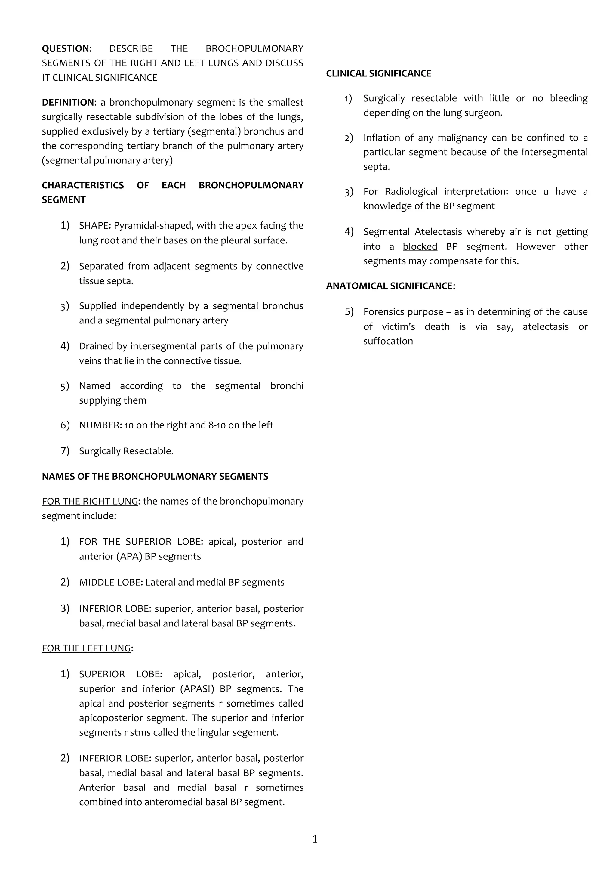 Bronchopulmonary segments and cell cycle | DOC