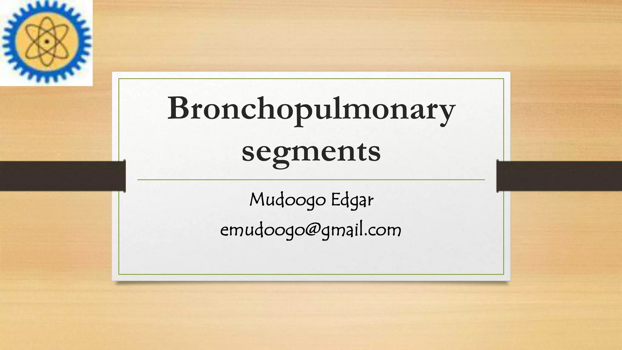 Bronchopulmonary segments | PPTX