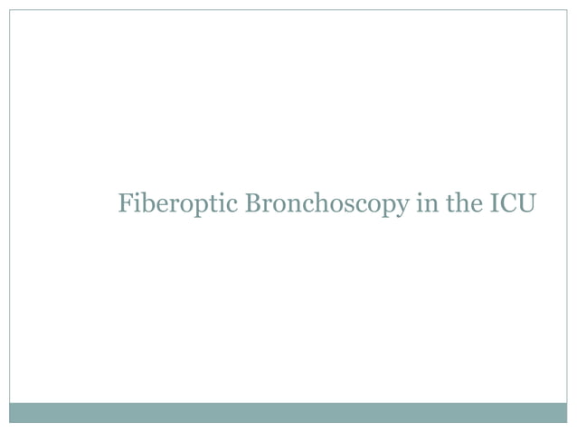 fiberoptic bronchoscopy - airway securing FOI | PPTX | Lung and ...