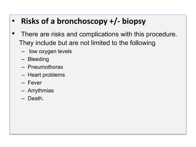 Bronchoscopy indication preparation consent | PPTX