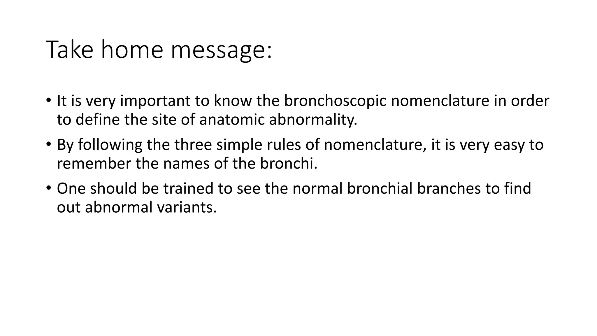 Bronchoscopy nomenclature | PPTX