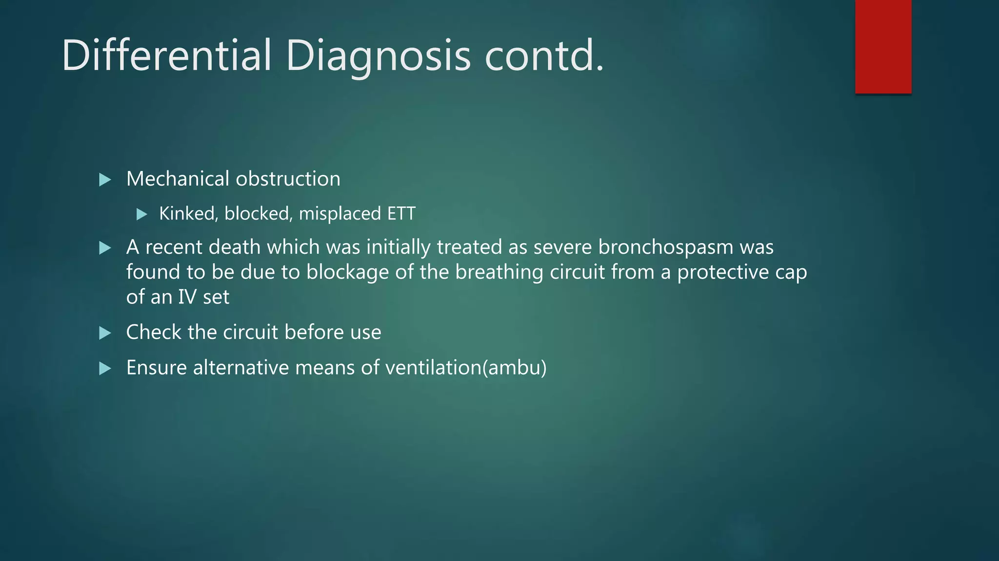 Management of Bronchospasm during General Anaesthesia | PPTX
