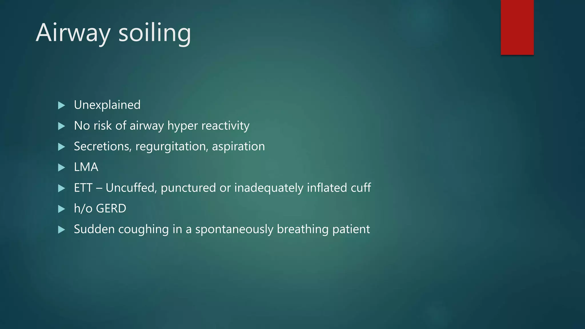 Management of Bronchospasm during General Anaesthesia | PPTX