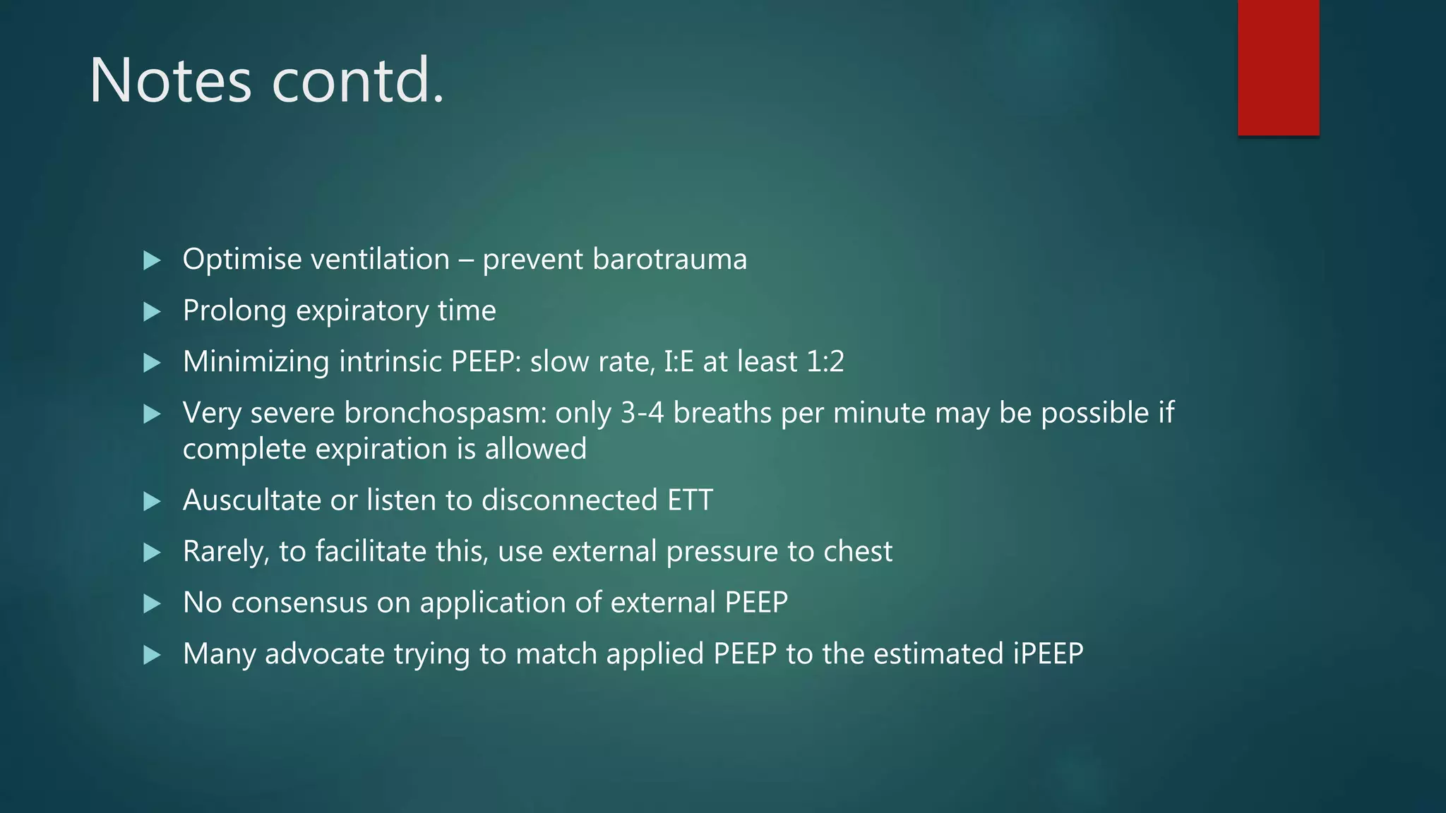 Management of Bronchospasm during General Anaesthesia | PPTX