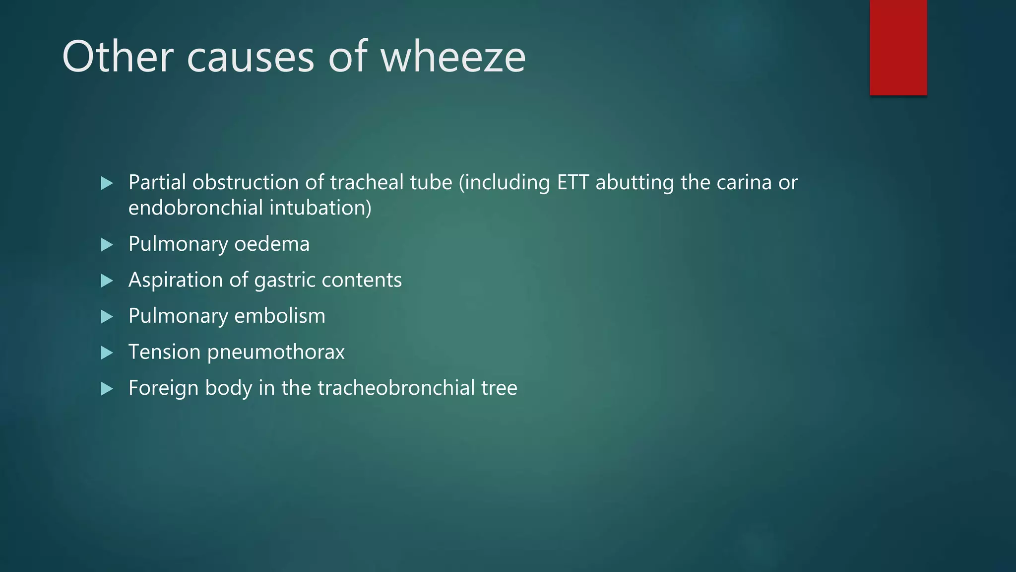 Management of Bronchospasm during General Anaesthesia | PPTX