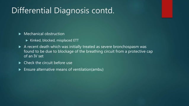 Management of Bronchospasm during General Anaesthesia | PPTX | Lung and ...