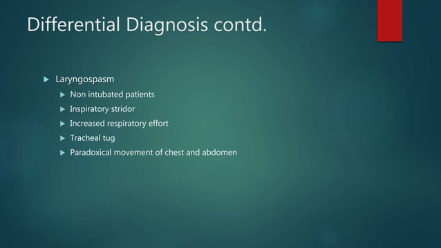 Management of Bronchospasm during General Anaesthesia | PPTX | Lung and ...