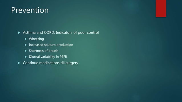 Management of Bronchospasm during General Anaesthesia | PPTX | Lung and ...