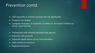 Management of Bronchospasm during General Anaesthesia | PPTX