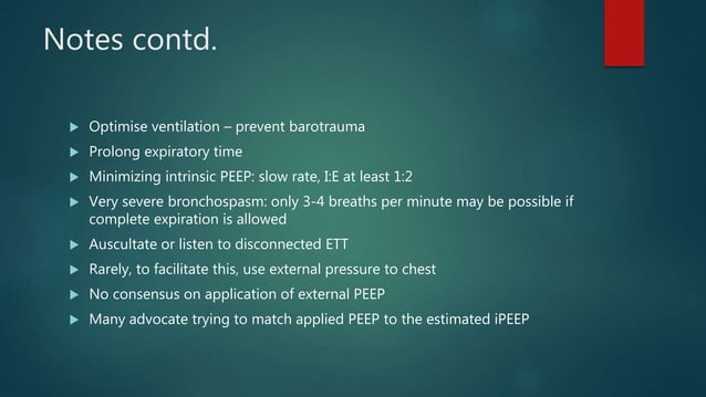 Management of Bronchospasm during General Anaesthesia | PPTX | Lung and ...