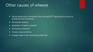 Management of Bronchospasm during General Anaesthesia | PPTX