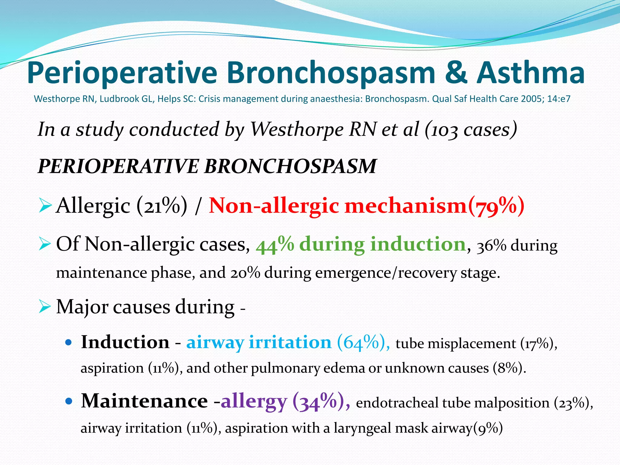 Bronchospasm during induction | PPTX