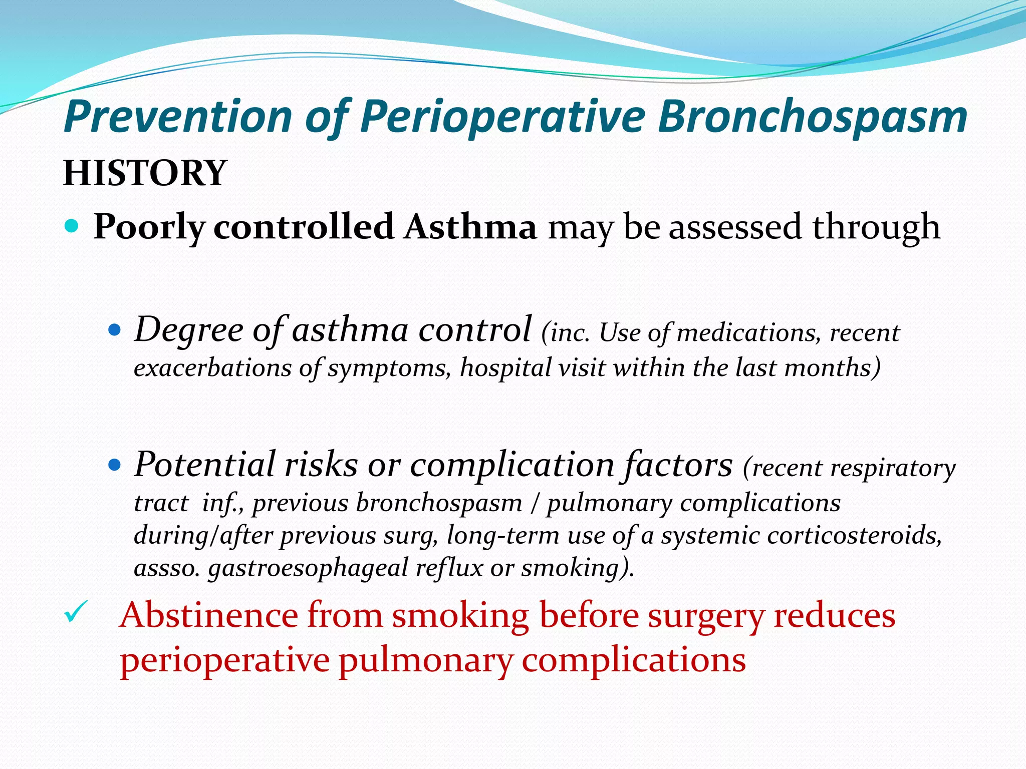 Bronchospasm during induction | PPTX
