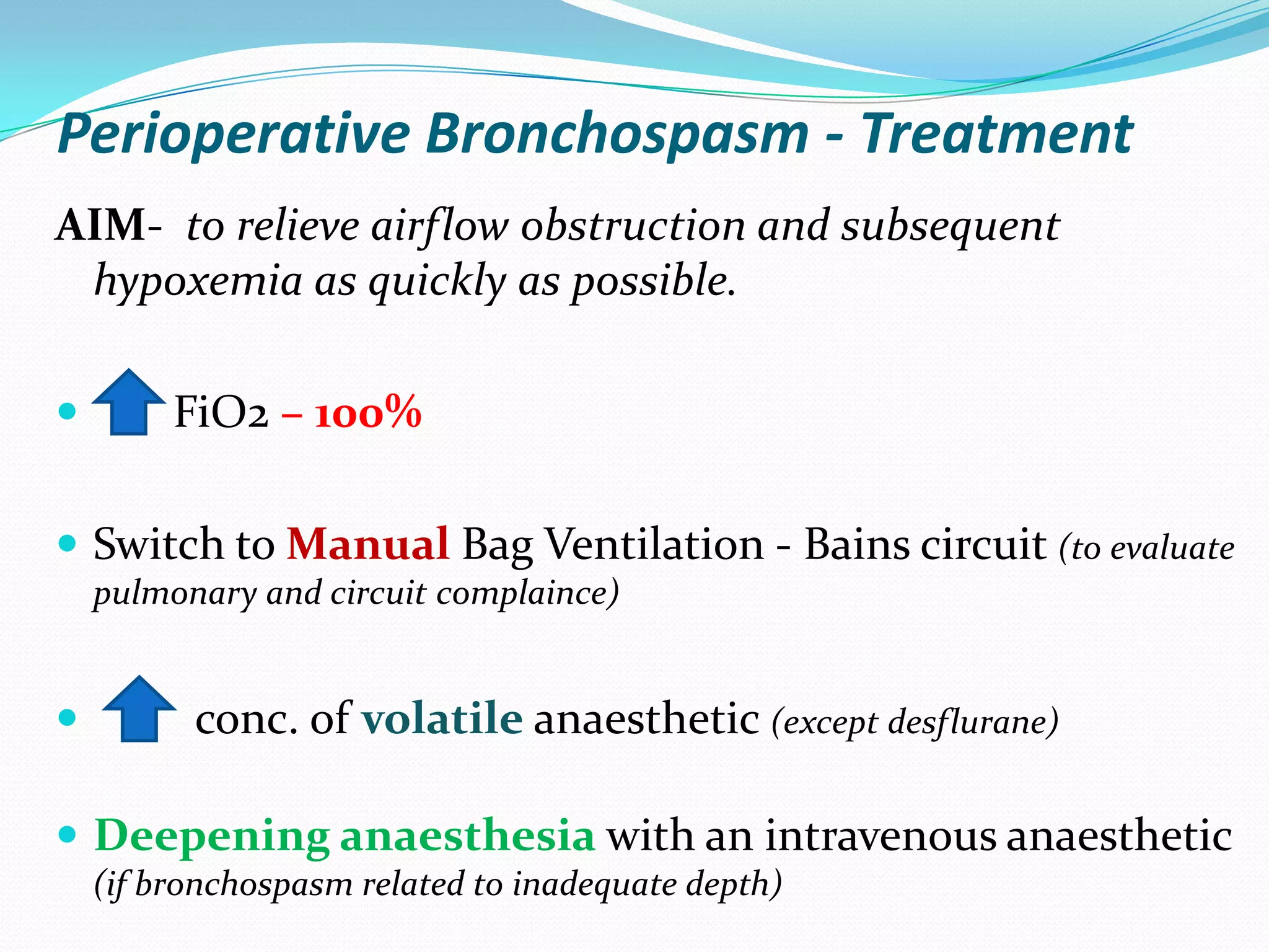 Bronchospasm during induction | PPTX
