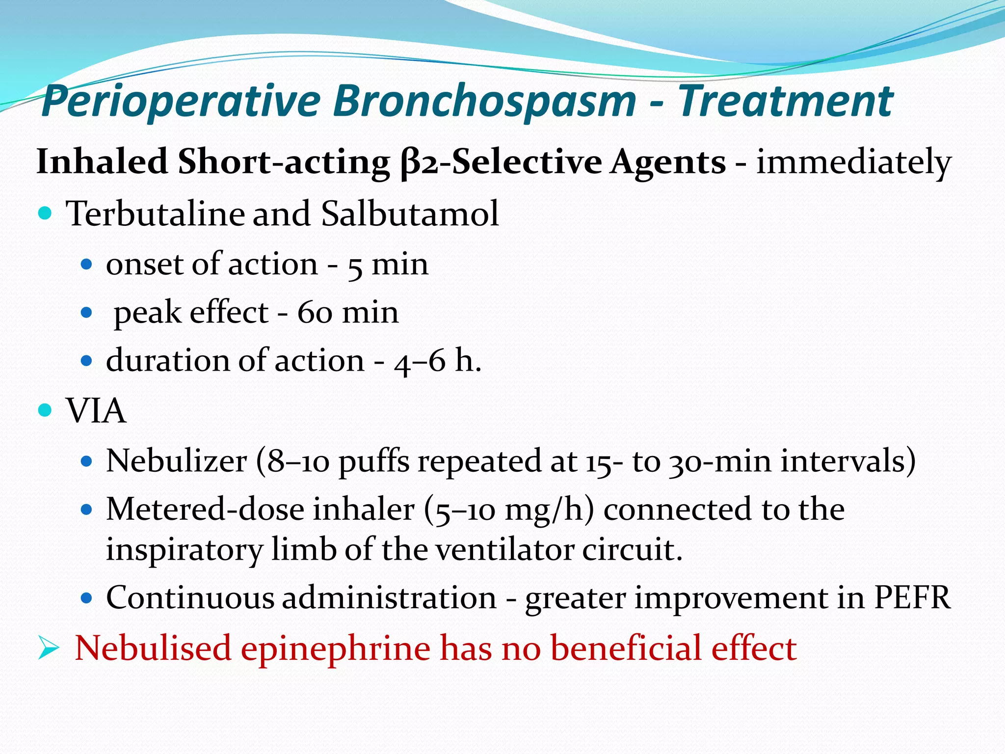 Bronchospasm during induction | PPTX