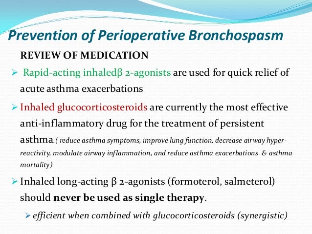 Bronchospasm during induction