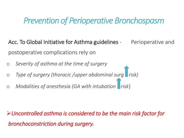 Bronchospasm during induction | PPT