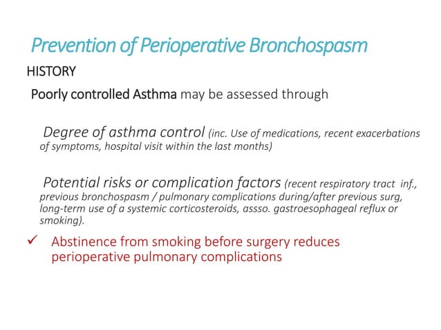Bronchospasm during induction | PPT