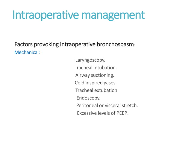 Bronchospasm during induction | PPT