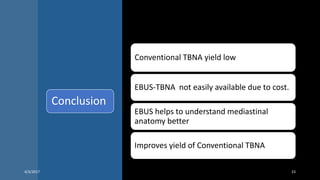 Does a short course in EBUS-TBNA improve yield of conventional TBNA | PPTX