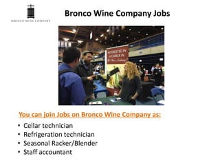 Bronco Wine Company Jobs | PPT